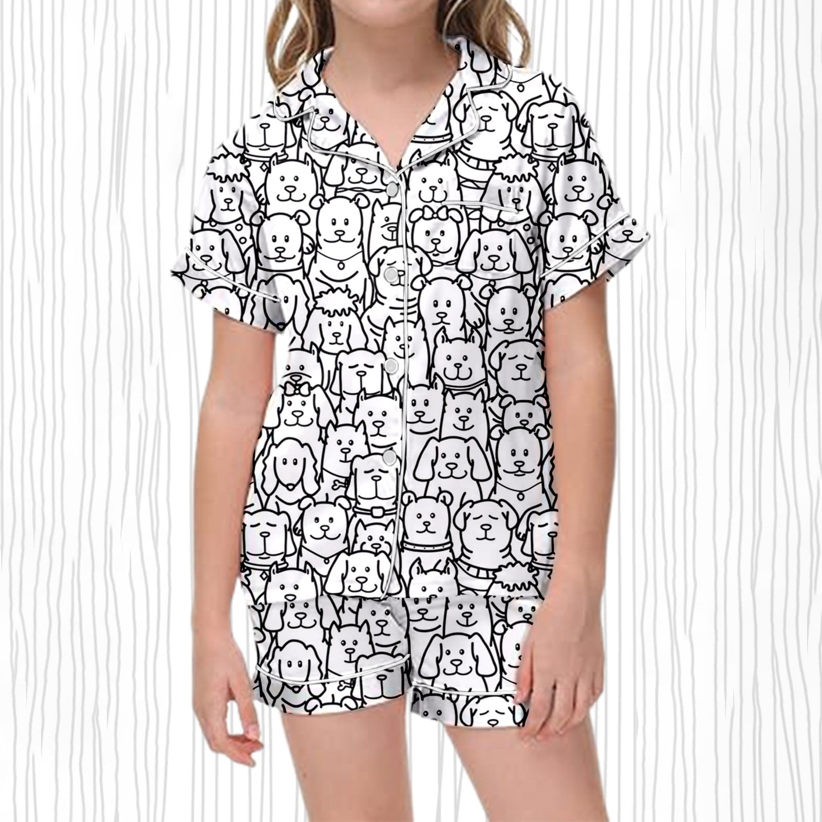 Baby Boy Outfit Kids Diy Graphic Lapel Short Sleeve Top and Shorts ...