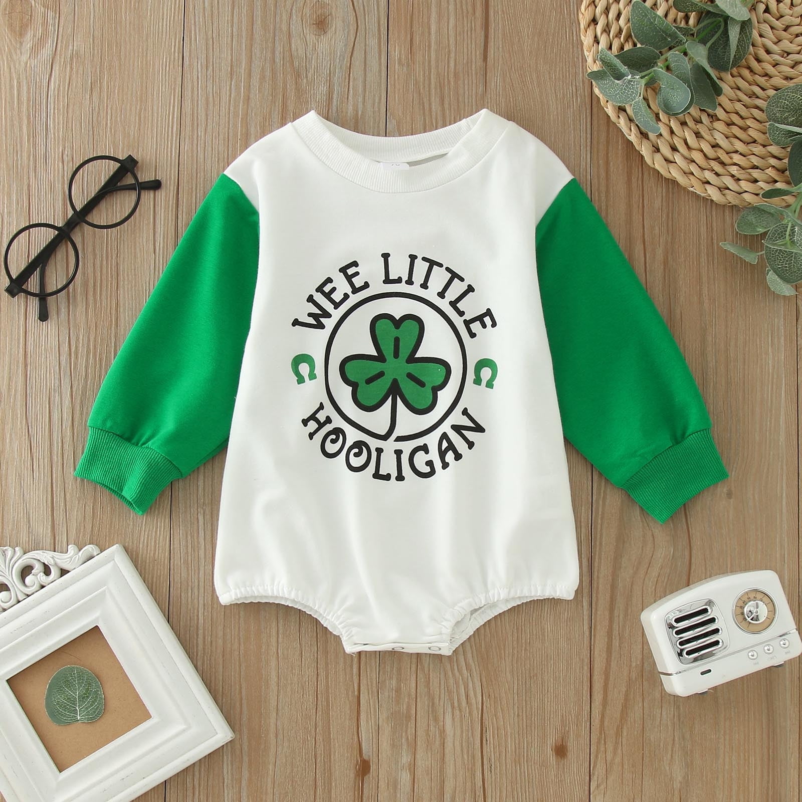 Baby Boy Outfit Oversized Long Sleeve St. Patrick'S Crewneck Letter ...