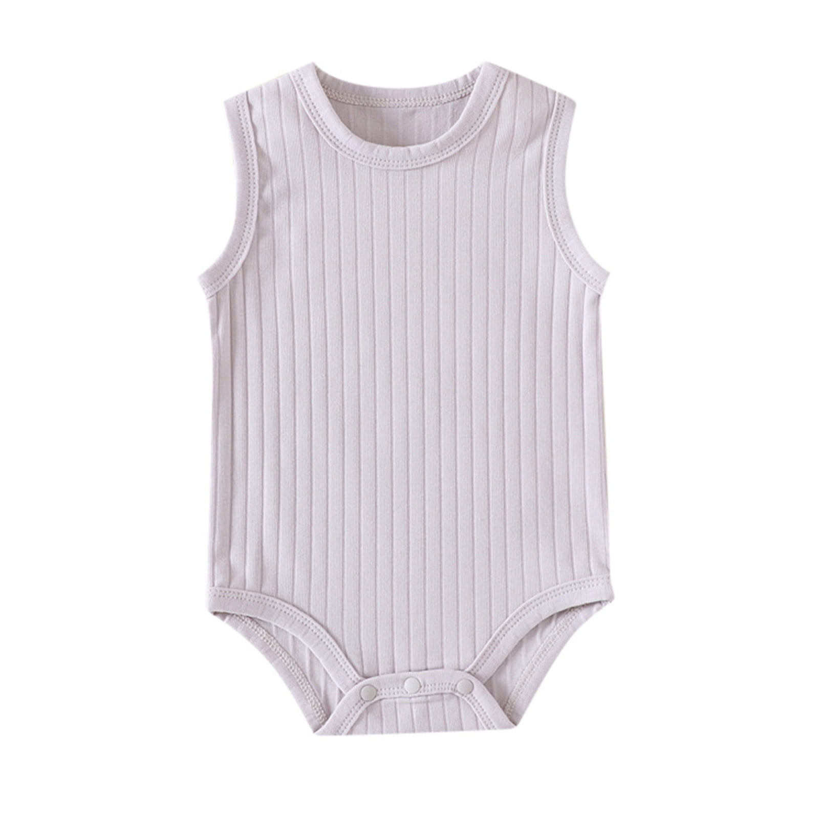 Baby Boy Outfit Solid Color Sleeveless Body Suit Baby Clothing for ...