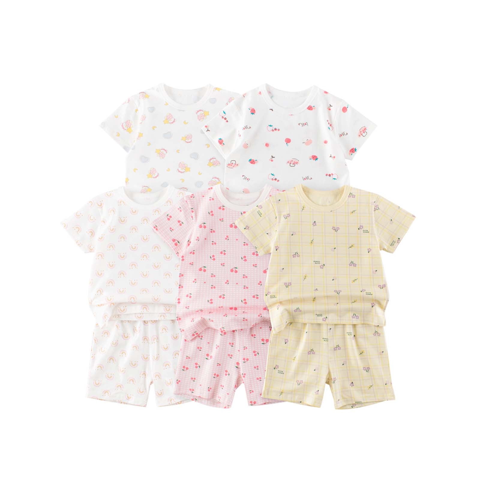 Baby Boy Outfit Summer Cartoon Print Short Sleeve T Shirt and Shorts 2 ...