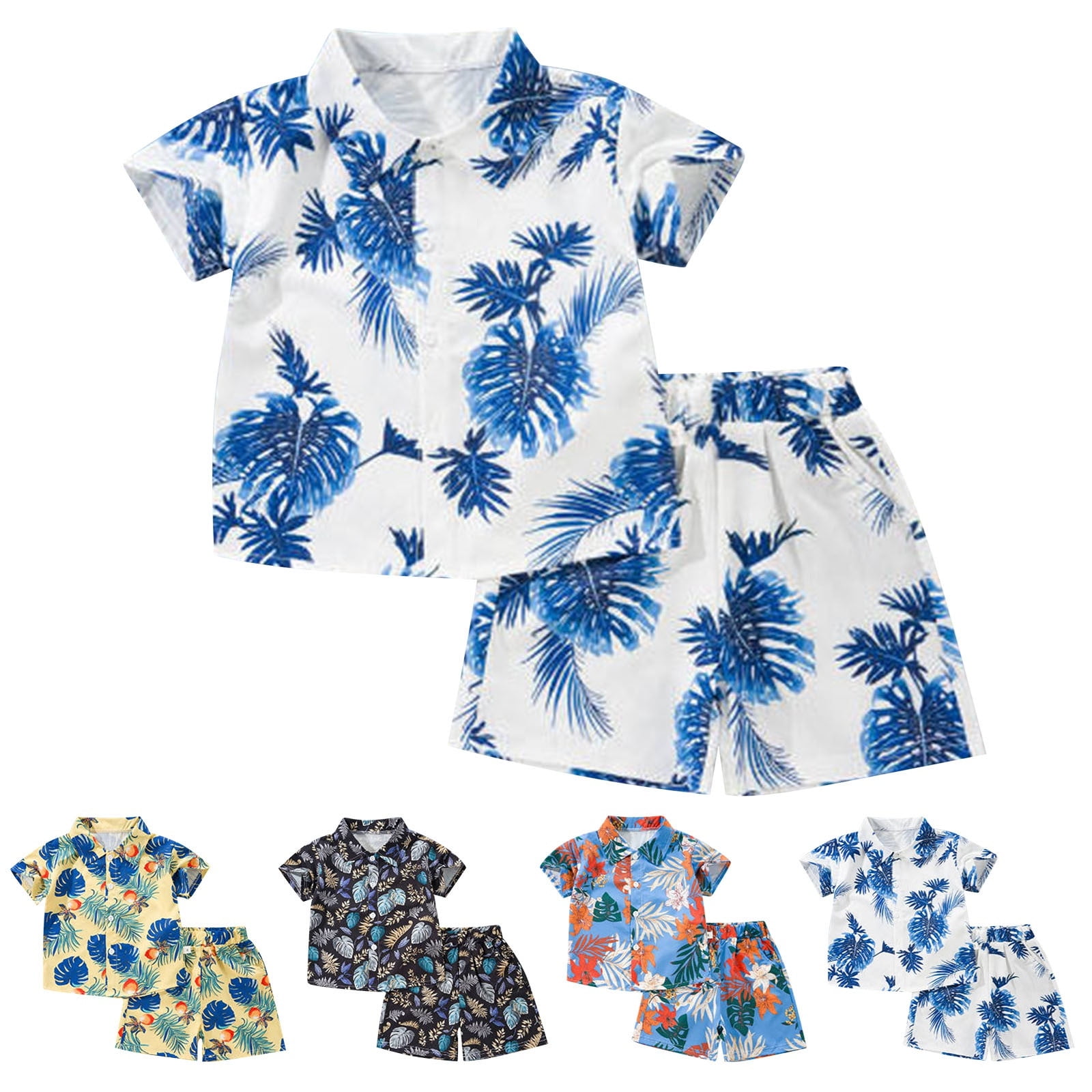 Baby Boy Outfits 2 Piece Solid Print Crew Neck Short Sleeve T Shirt ...