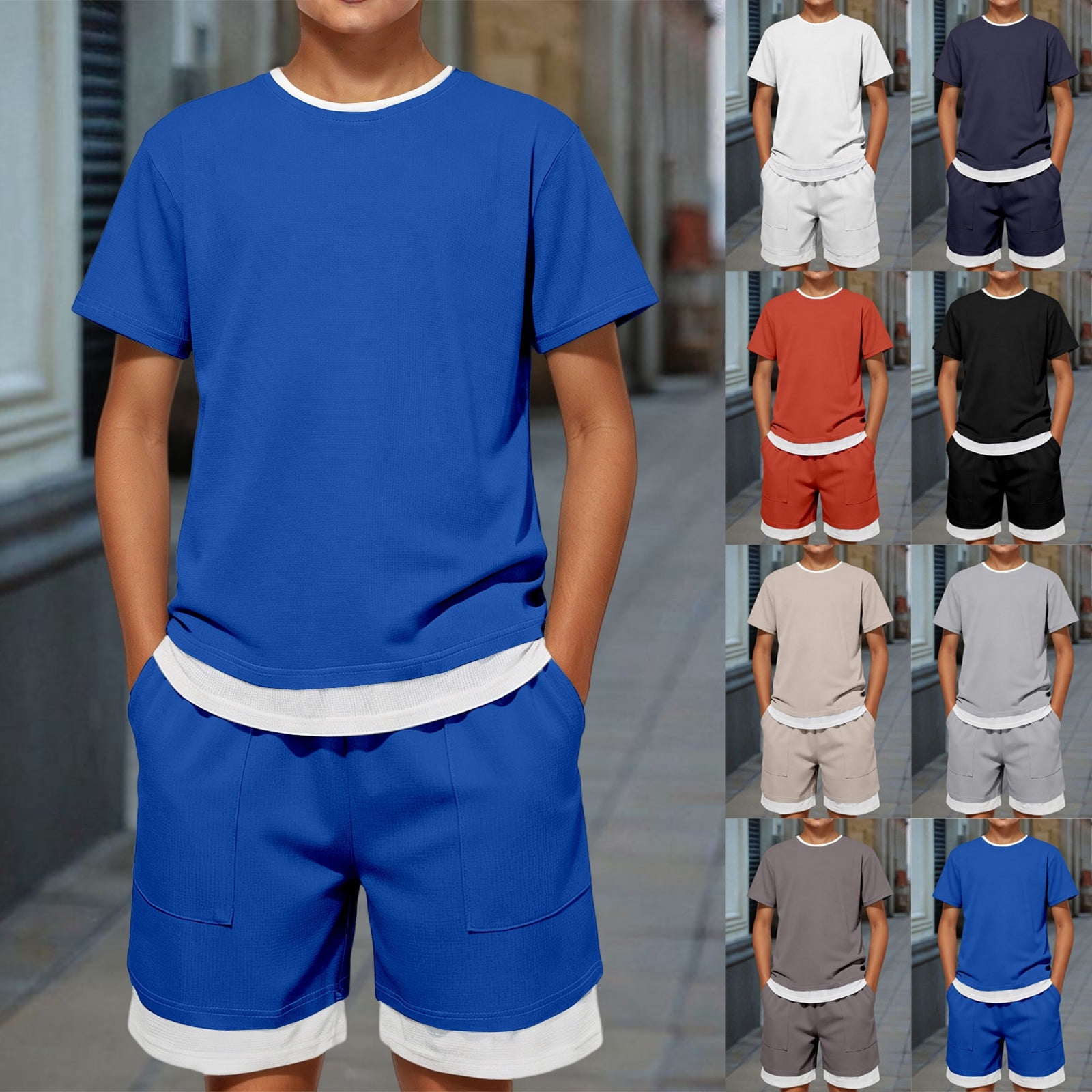 Baby Boy Outfits Boys Matching Short Sleeve and Shorts Playwear 2 Piece ...
