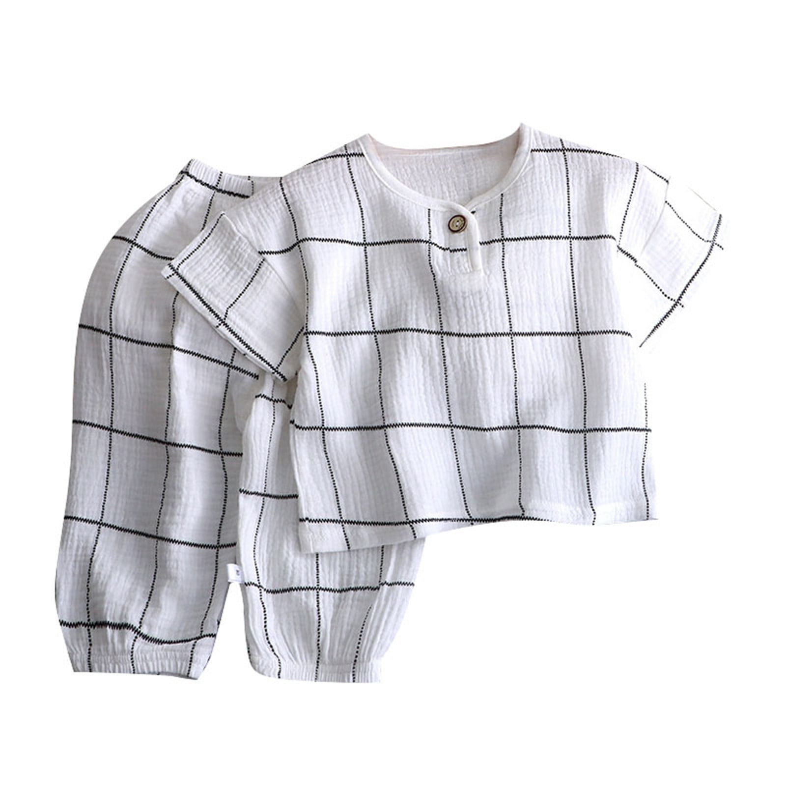Baby Boy Outfits Cartoon Printed Thin Homewear Short Sleeve Air ...