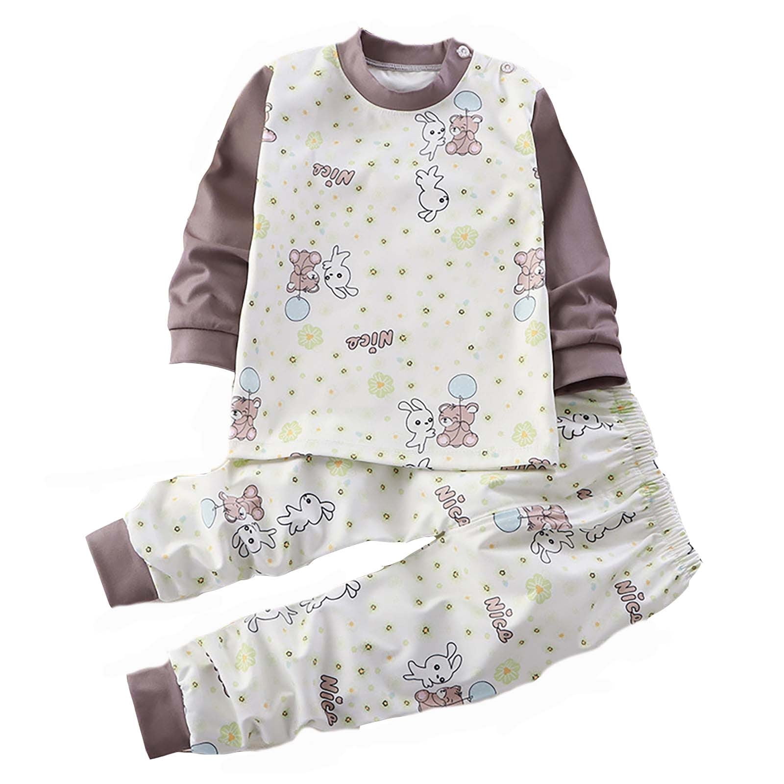 Baby Boy Outfits Cute Animals Trains Cartoon Print Long Sleeve Tops ...