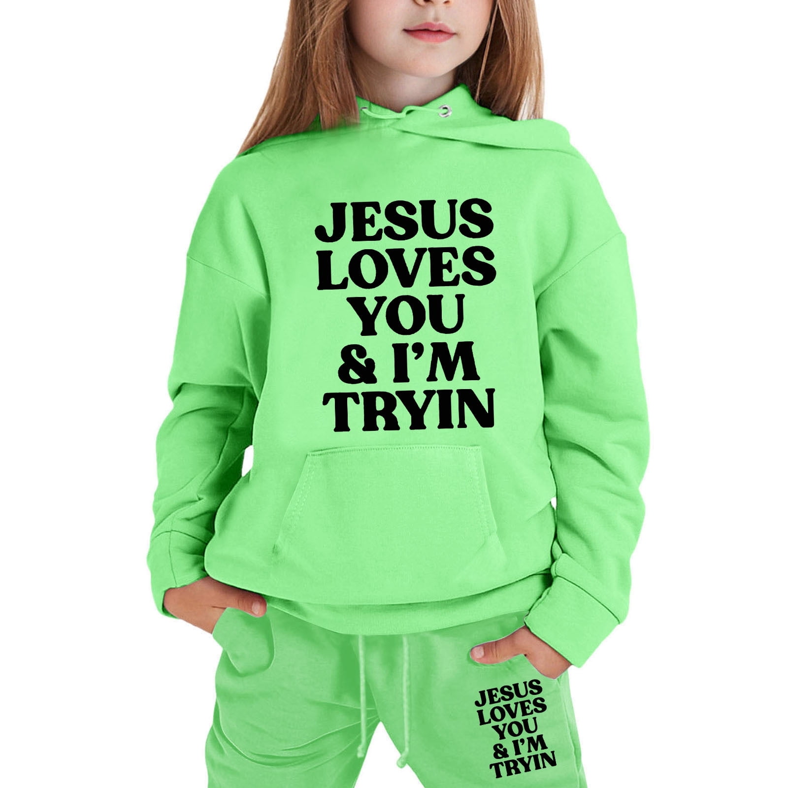 Baby Boy Outfits Kids Casual Long Sleeve Letter Print Hooded Sweatshirt Pants Set Girls ...