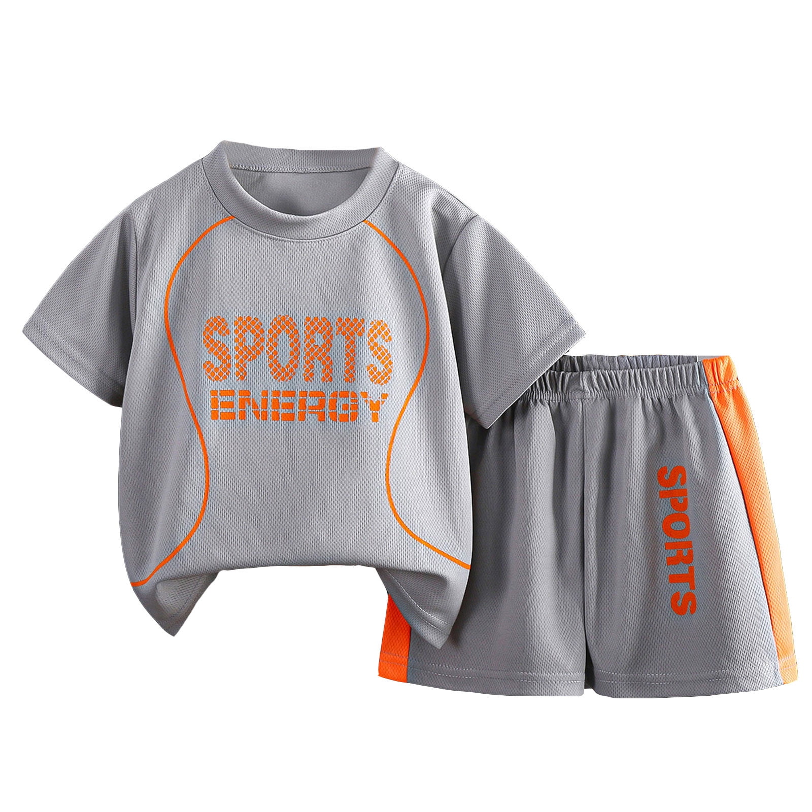 Baby Boy Outfits Kids Sports Shorts Tracksuit 2 Piece Basketball Tank ...