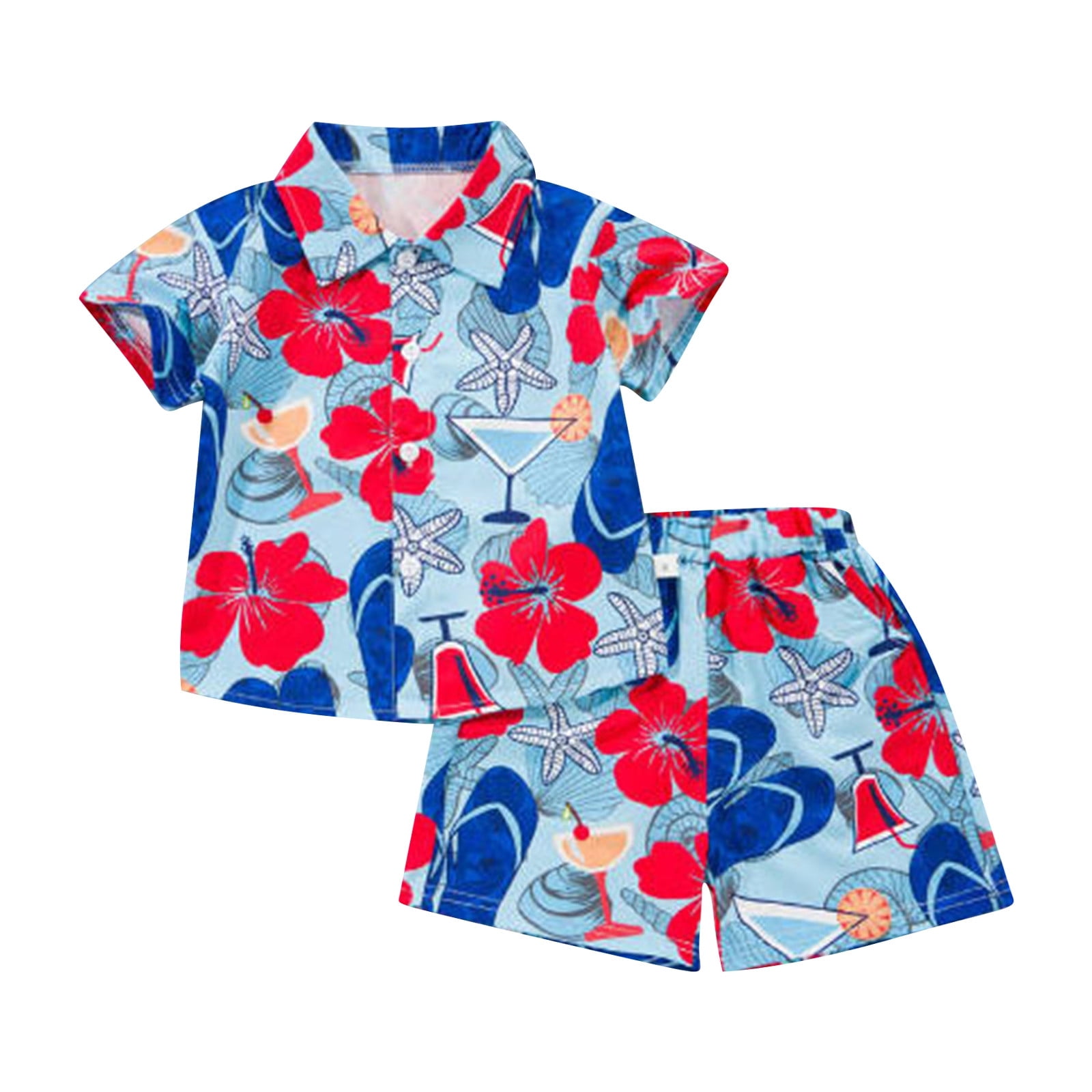 Baby Boy Outfits Summer Tropical Breeze 2Pcs Outfits Beach Button Down ...