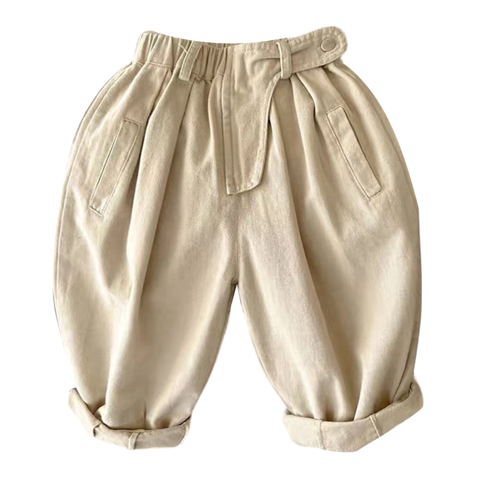 Baby Boy Pants & Toddler Pants - Soft Breathable Solid Color Cropped ...