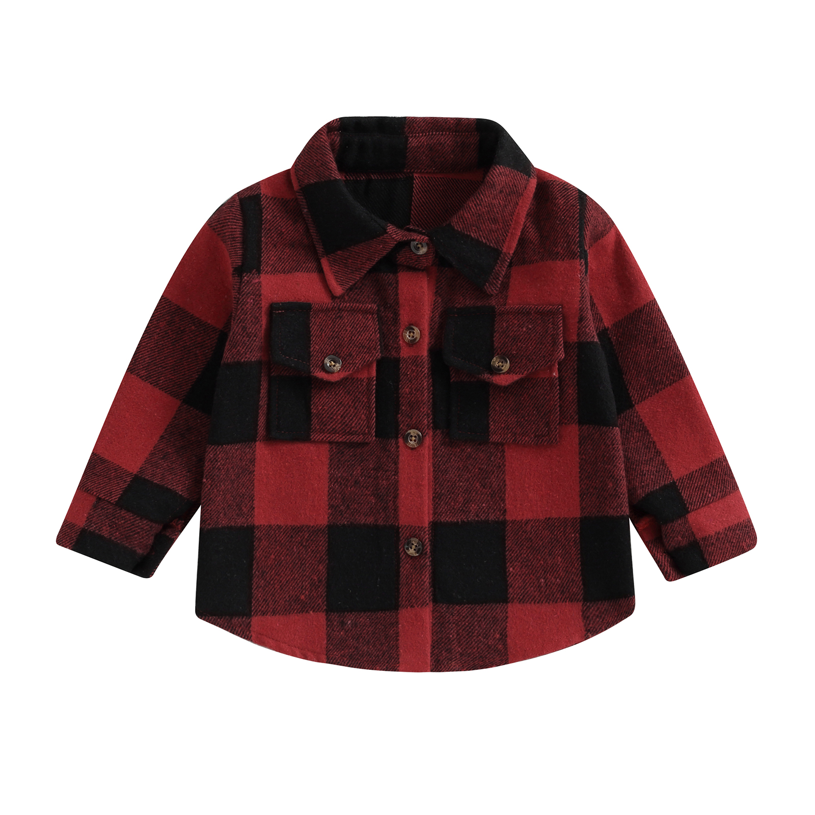 Baby Boy Plaid Shirt Toddler Flannel Shirts Baby Button Down Jacket Coat Infant Fall Winter ...