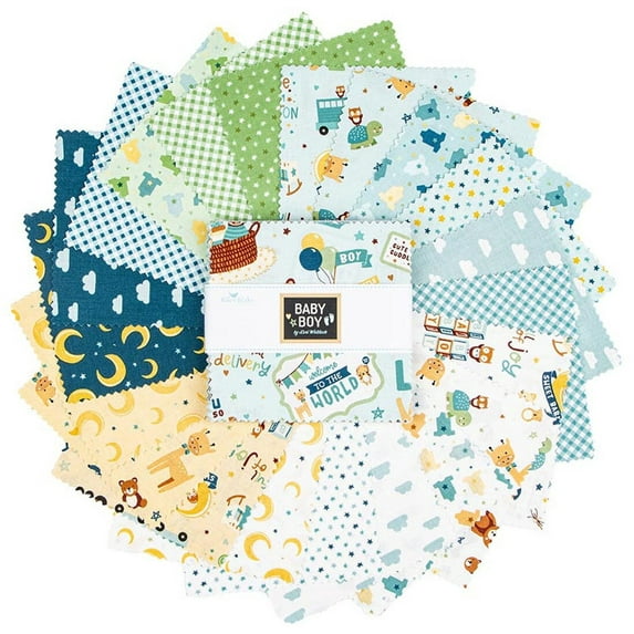 Baby Boy Riley Blake Stacker by Lori Whitlock; 42 5-inch Precut Fabric ...