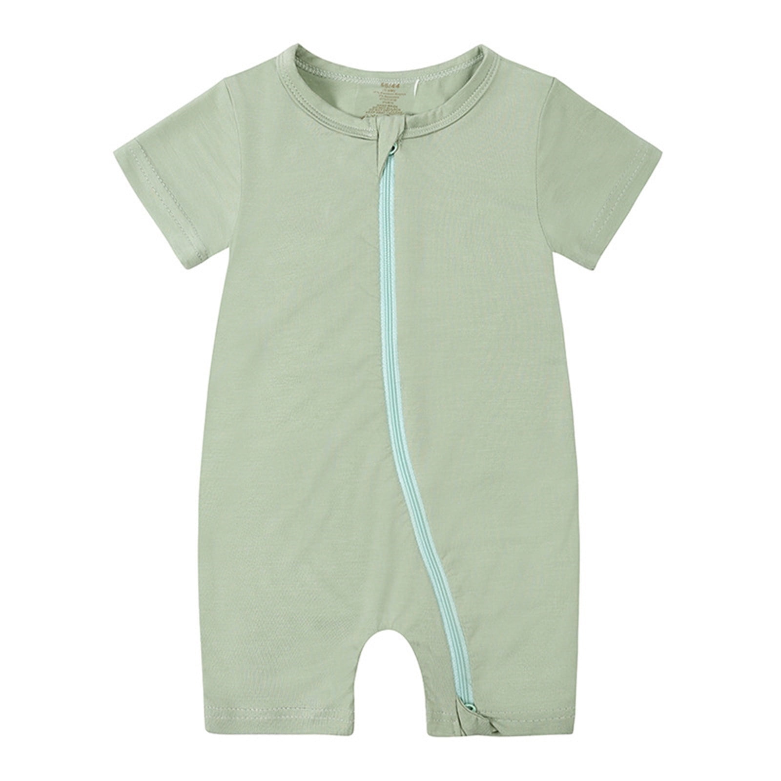 Baby Boy Romper Pajamas Zipper Short Sleeve Sleeper Lightweight Jumpsuit Baby Boy Onesies Light ...