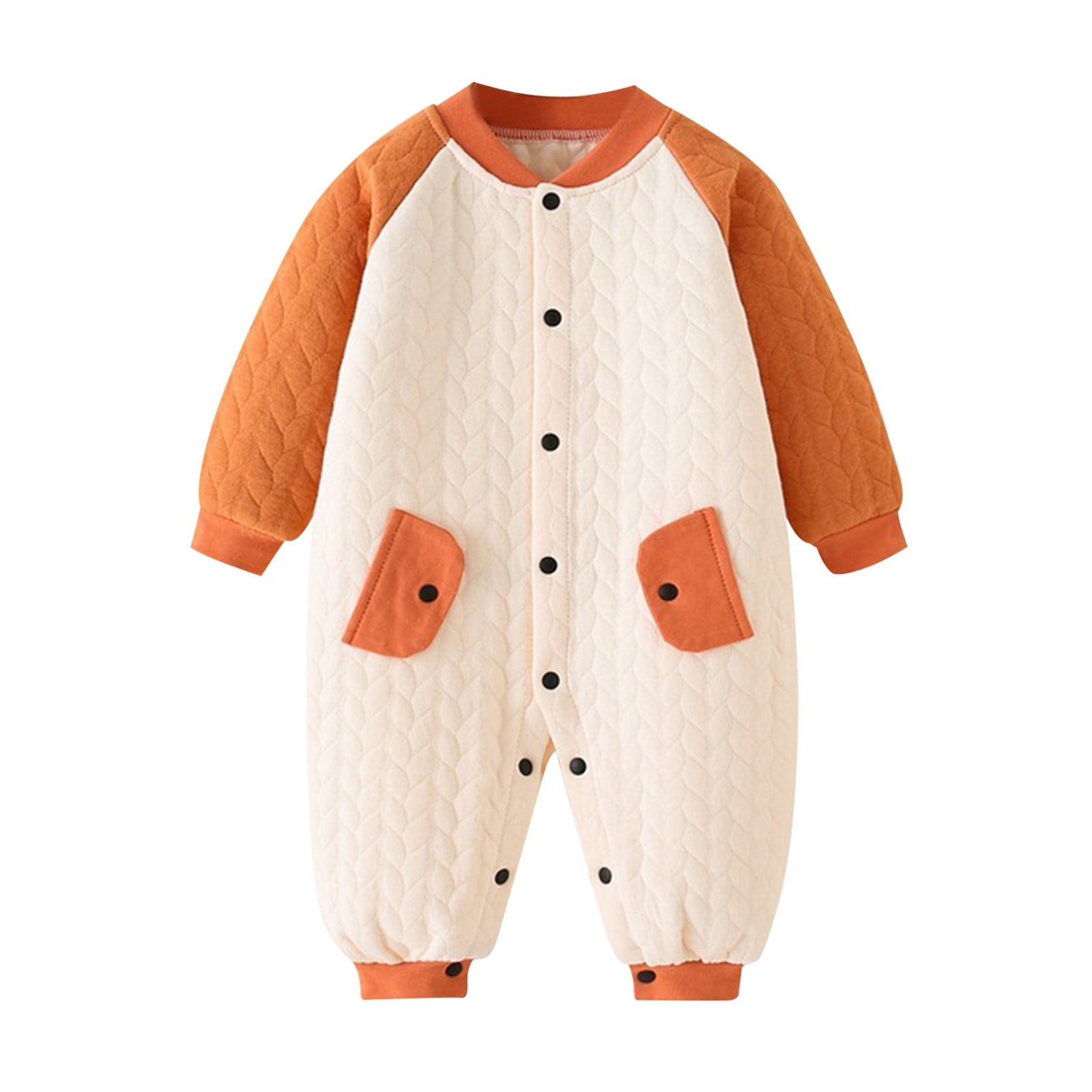 Baby Boy Rompers Baby Jumpsuit Spring Warm Clip Cotton Baby Thick ...