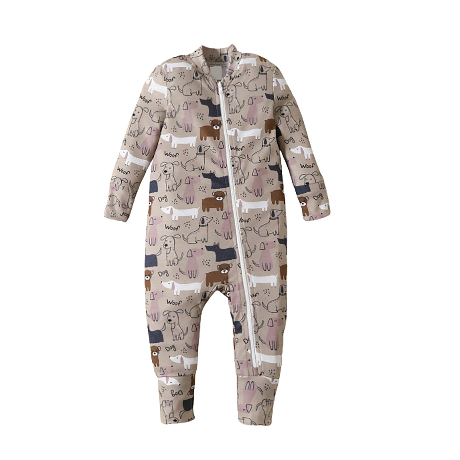 Baby Boy Rompers Baby Toddler Fall One Piece Zip Up Jumpsuit Cartoon ...