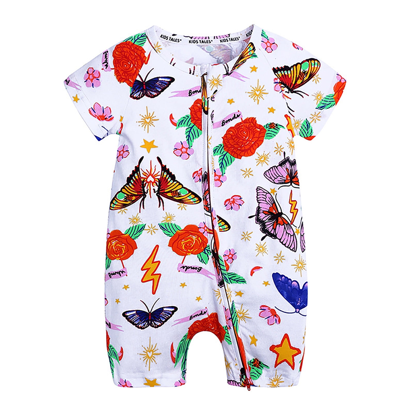 Baby Boy Rompers Short Sleeve Romper Cute Print Soft Breathable Summer ...