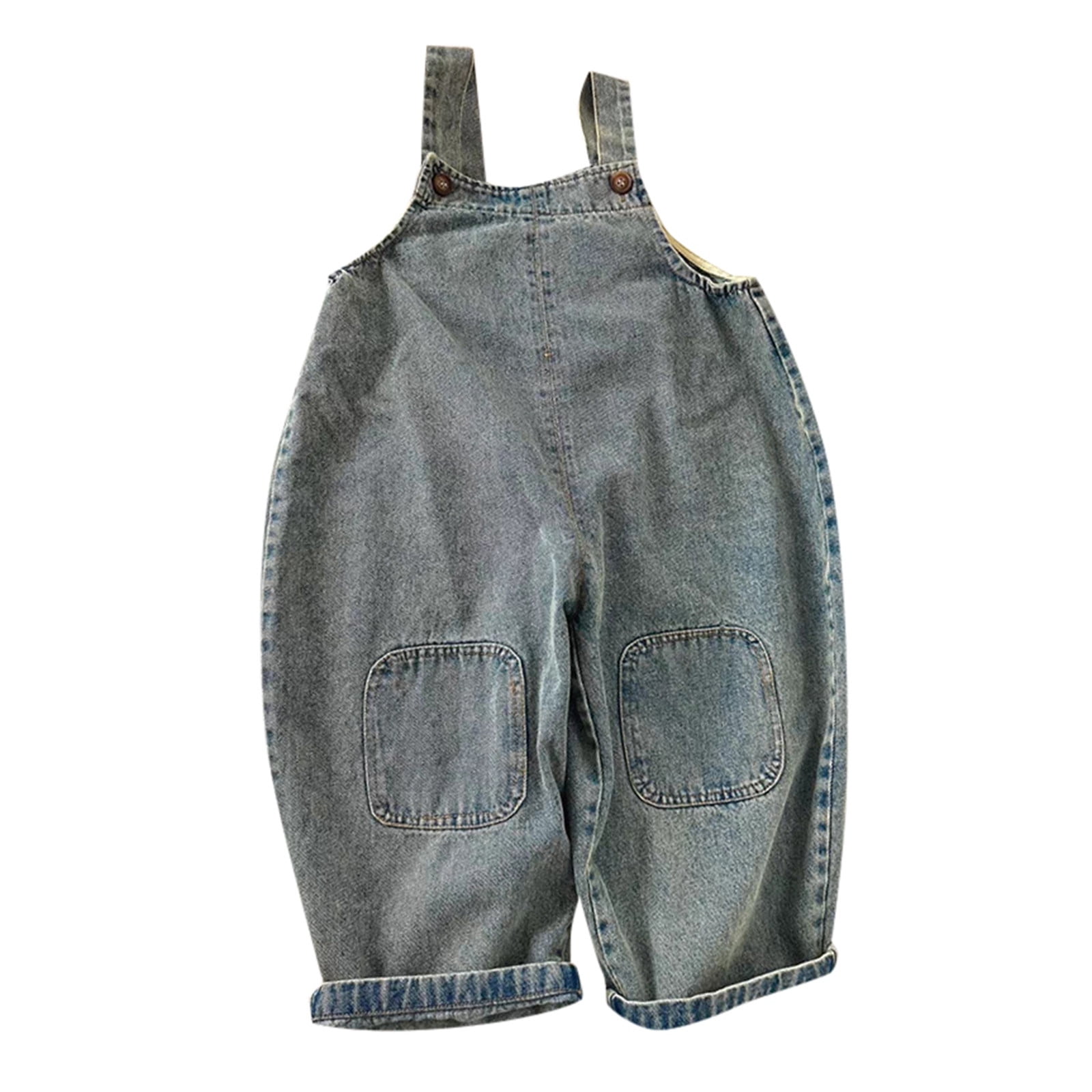 Baby Boy Rompers Toddler Kids Summer Solid Denim Overalls with ...