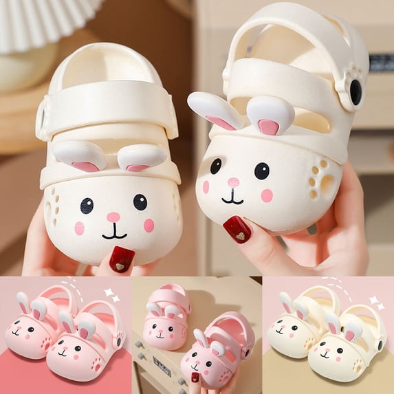 Baby Boy Sandals Soft Eva Round Toe Cartoon Rabbit Summer Slippers ...