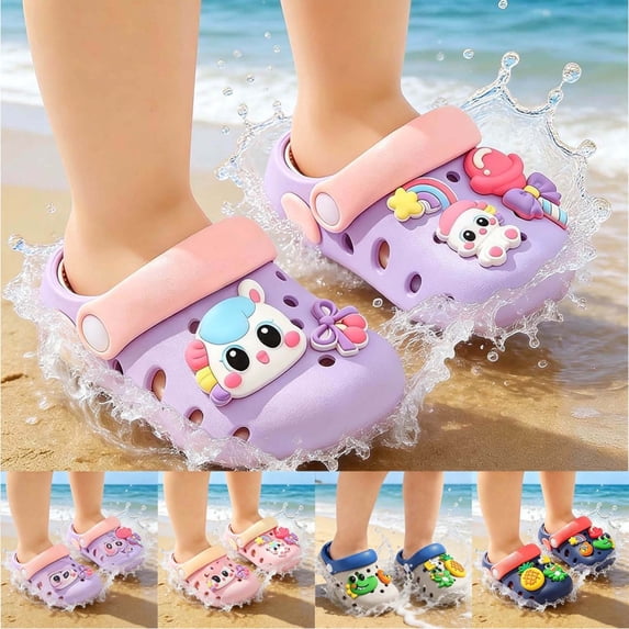 Baby Boy Sandals Summer Cartoon Bear Head Soft Sole Non Slip Clog ...