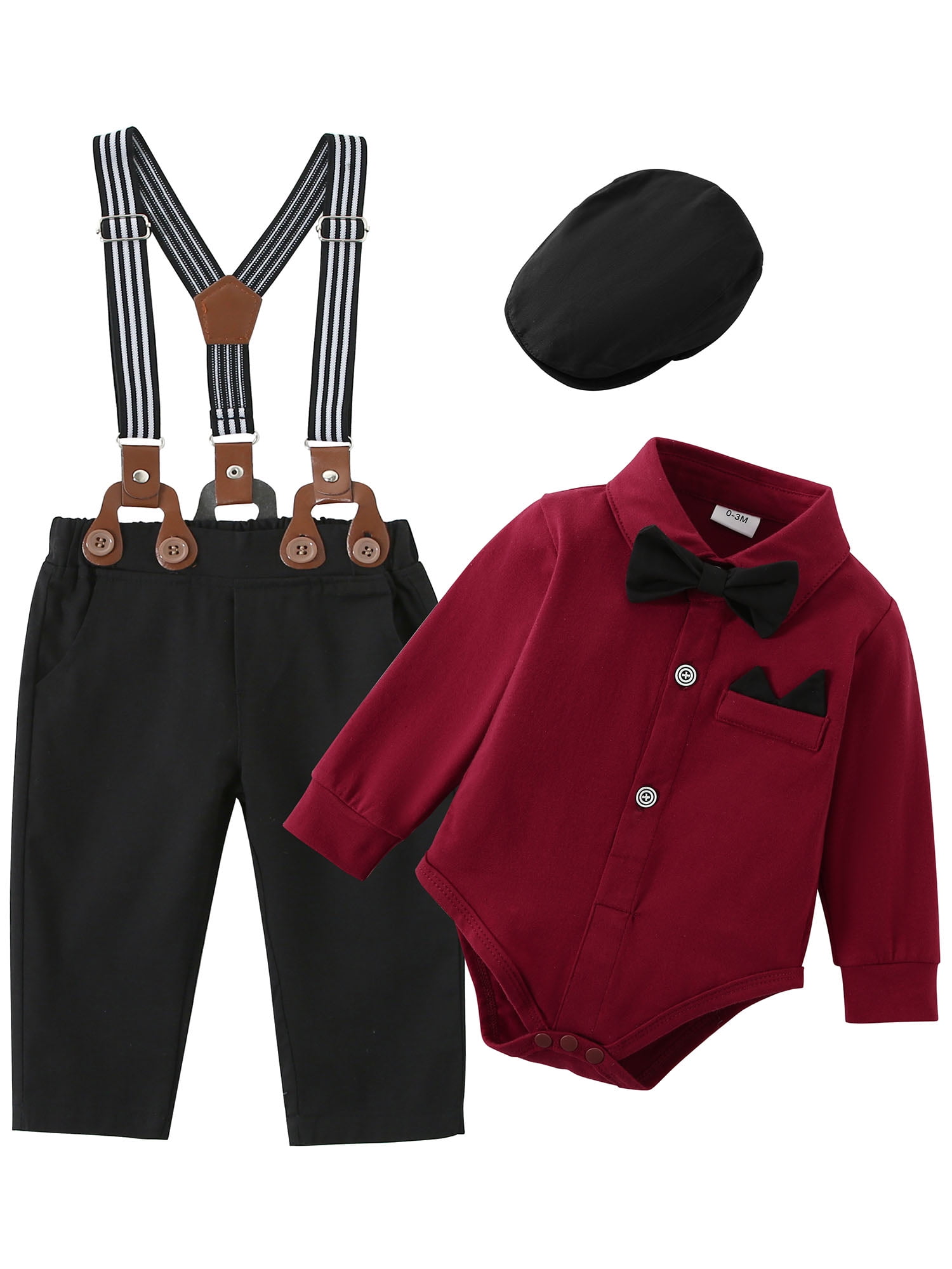 Baby Boy Suit Clothes 0-18M Infant Tuxedo Long Sleeve Gentleman Outfits ...