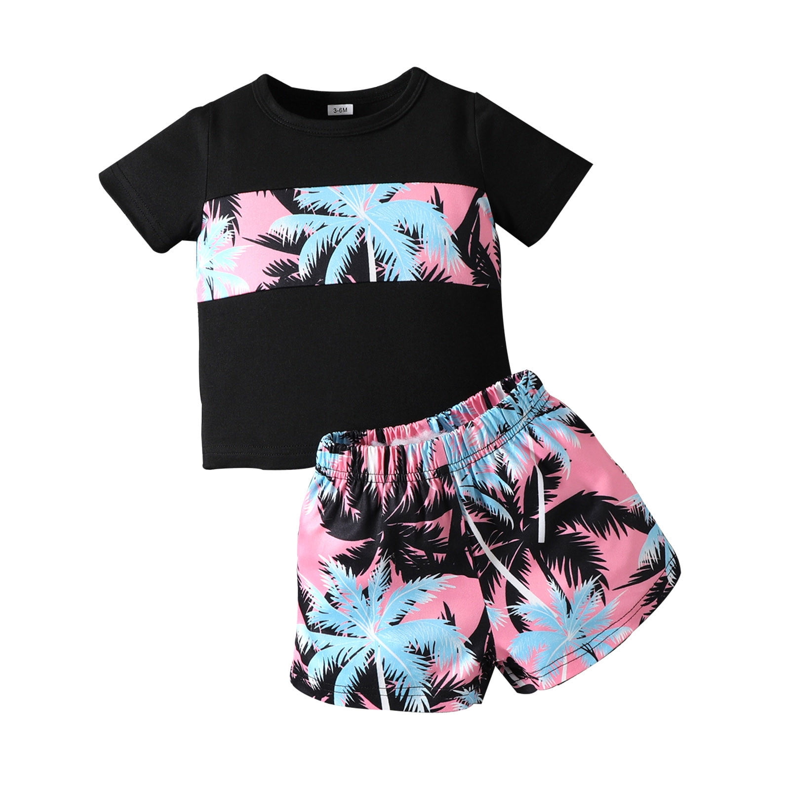 Baby Boy Summer Clothes Kids Summer Short Sleeve Hawaii Floral Prints T ...