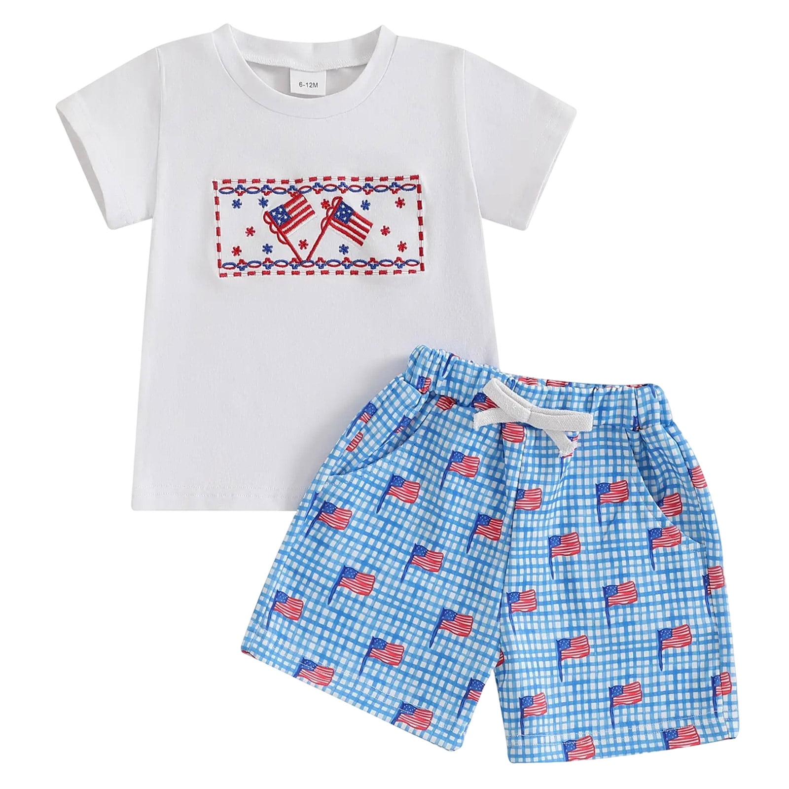 Baby Boy Summer Outfits 0-6 Months Toddler Girl 4th of July Outfits ...