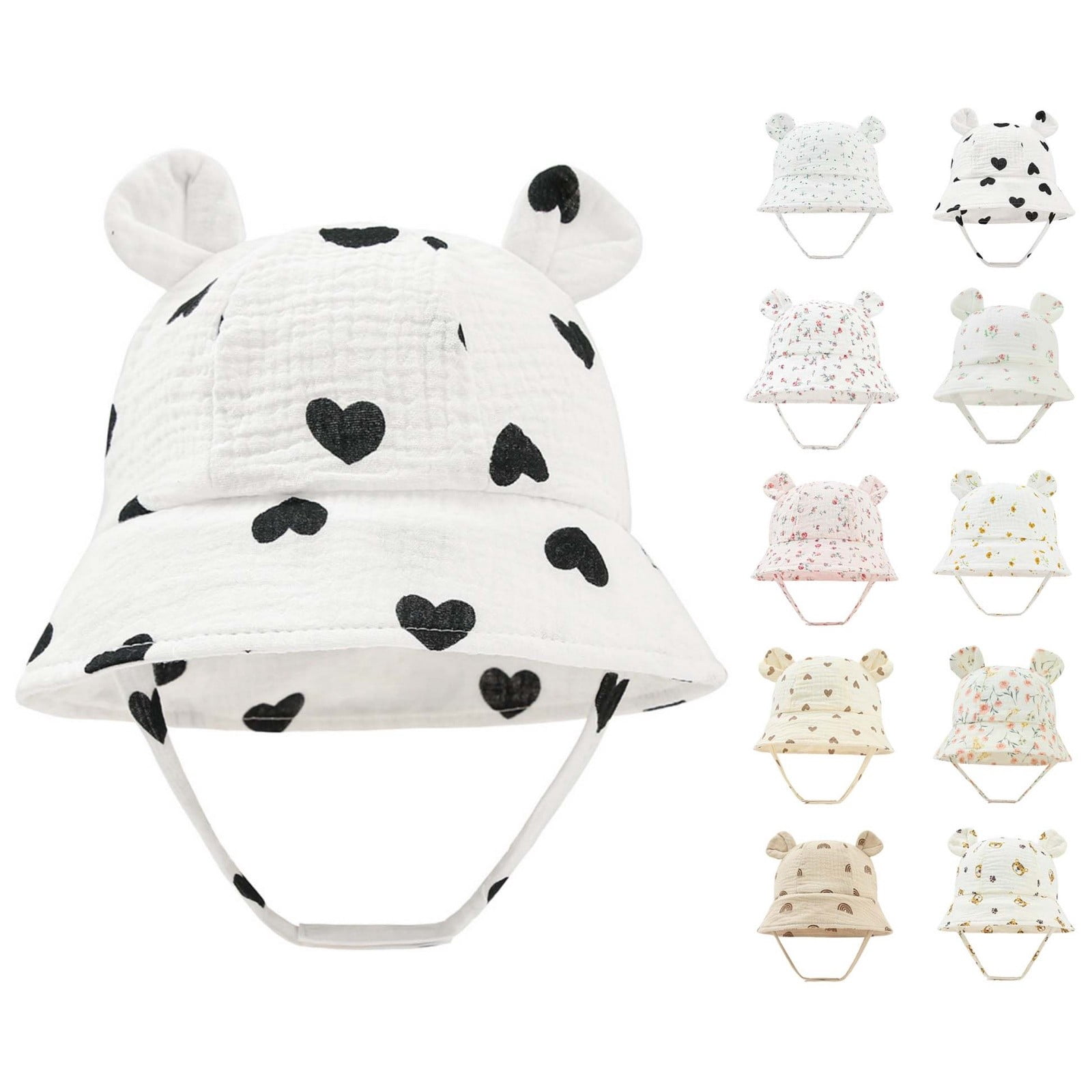 Baby Boy Sun Hat Infant Bunny Ear Solid Fisherman Hat Sun Cap ...
