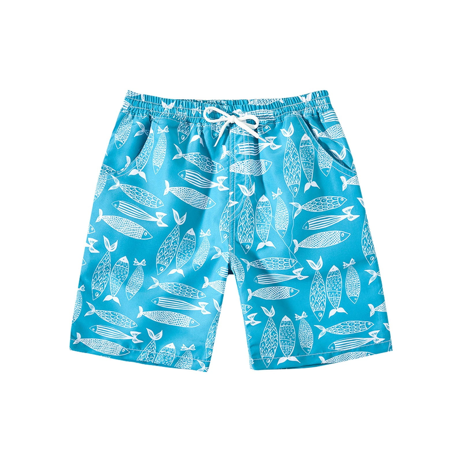Baby Boy Swim Trunks Child Boy Fish Prints Swim Trunks Stretch Swimsuit ...