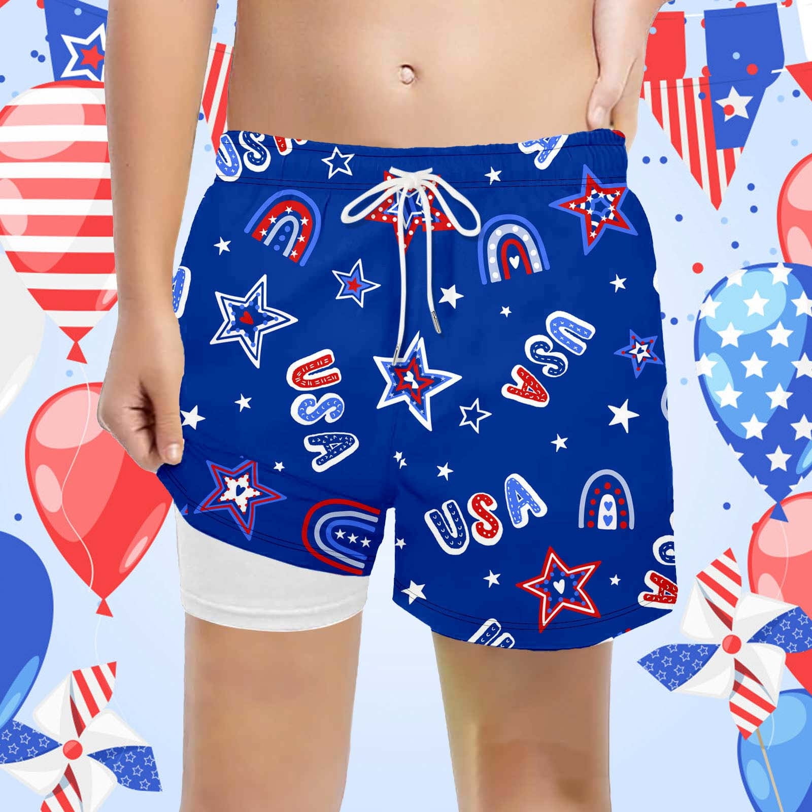 Baby Boy Swimsuit Independence Day Star Prints Kids Toddler Boys Swim ...