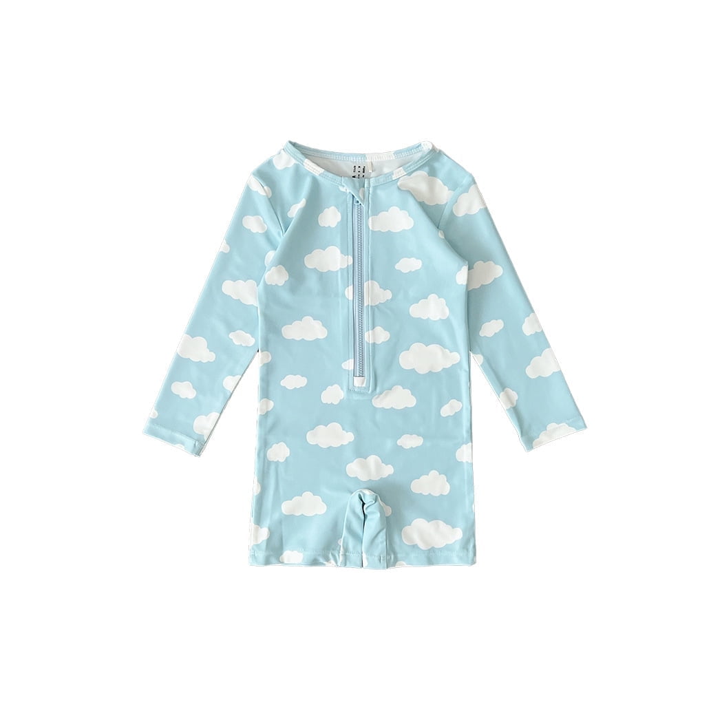 Baby Boy Swimsuit Rash Guard Shirts Toddler Boy Swimwear Zipper UPF 50 ...