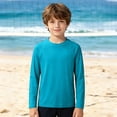 Baby Boy Swimsuit Size 9-10Y Kids Solid Long Sleeve Raglan Sleeve Swim ...
