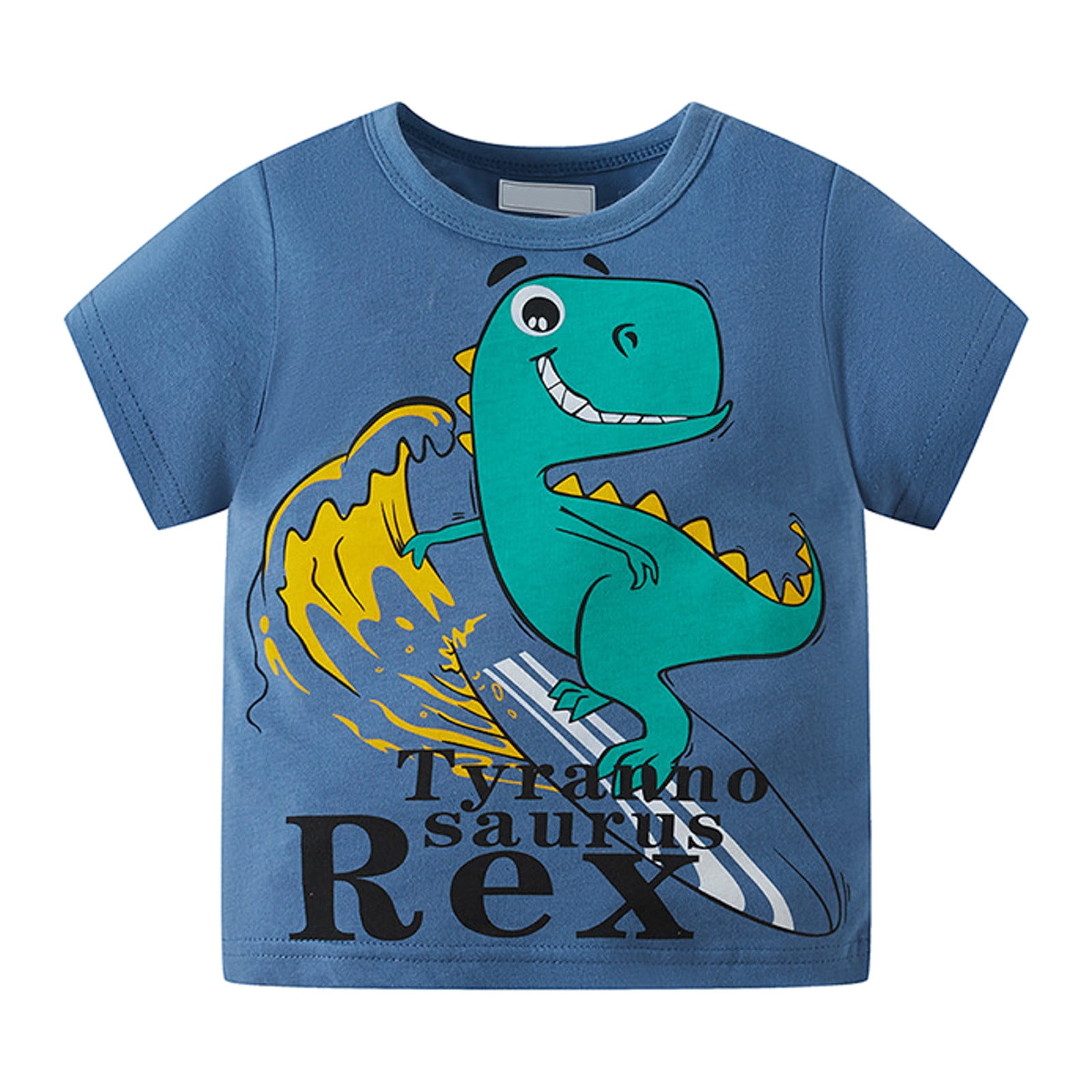 Baby Boy T Shirts Crew Neck Cartoon Print Back To School T Shirt ...