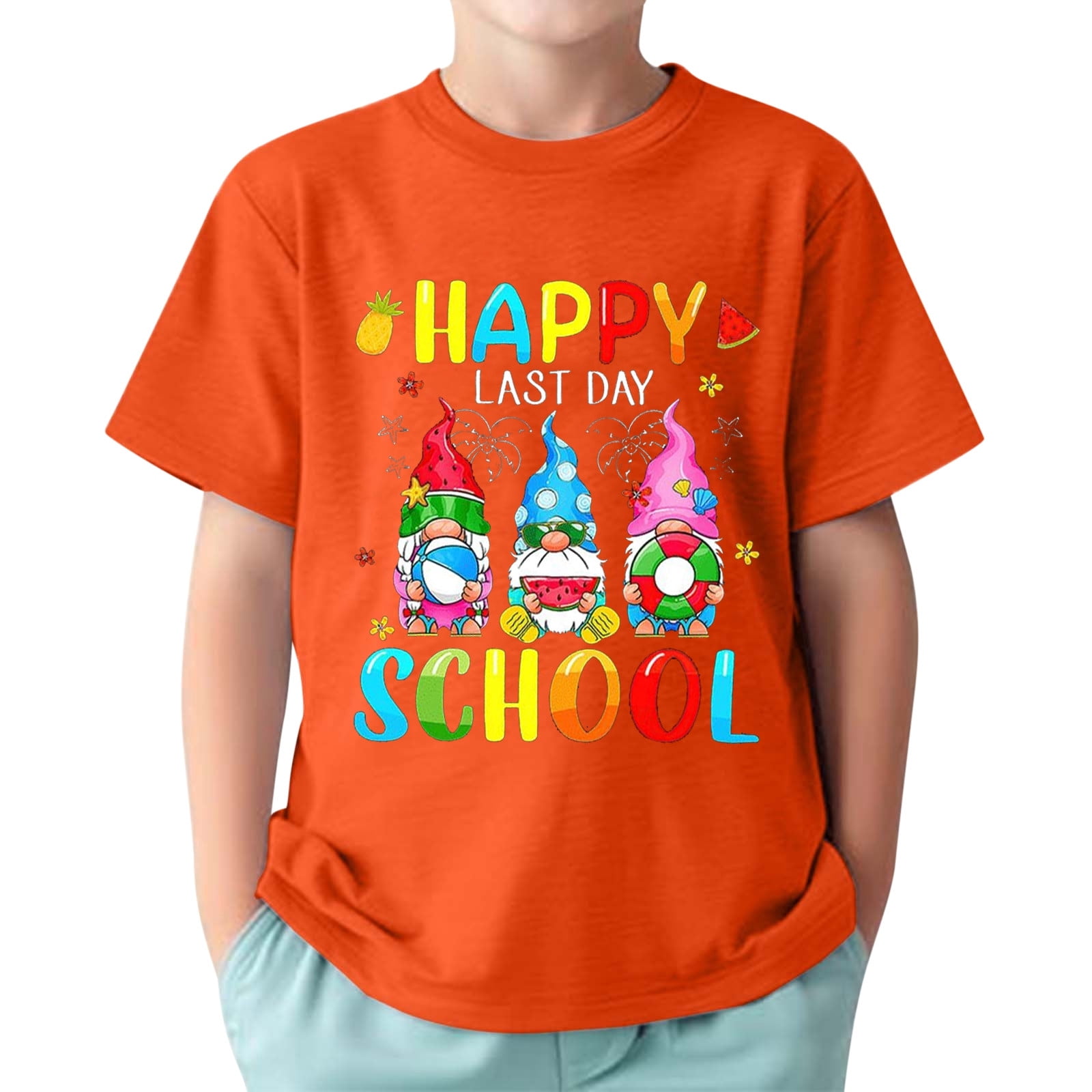 Baby Boy Tops Orange Last Day Of School Shirt For Toddler Boys Girls ...
