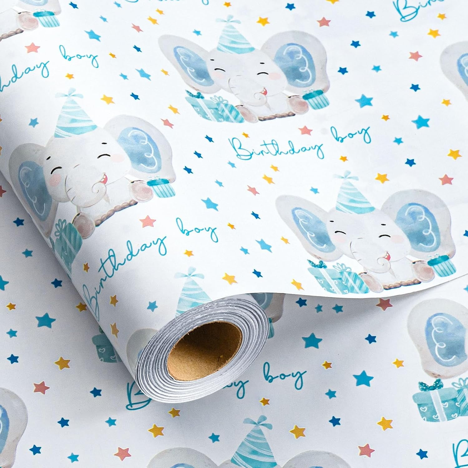 Baby Boy Wrapping Paper Roll - 17 Inch X 33 Feet - Lovely Children's ...