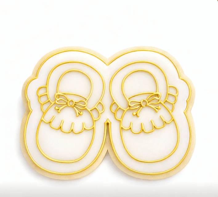 Baby Boy or Girl Moccasin Shoes, Cookie Cutter and Stamp with Size ...