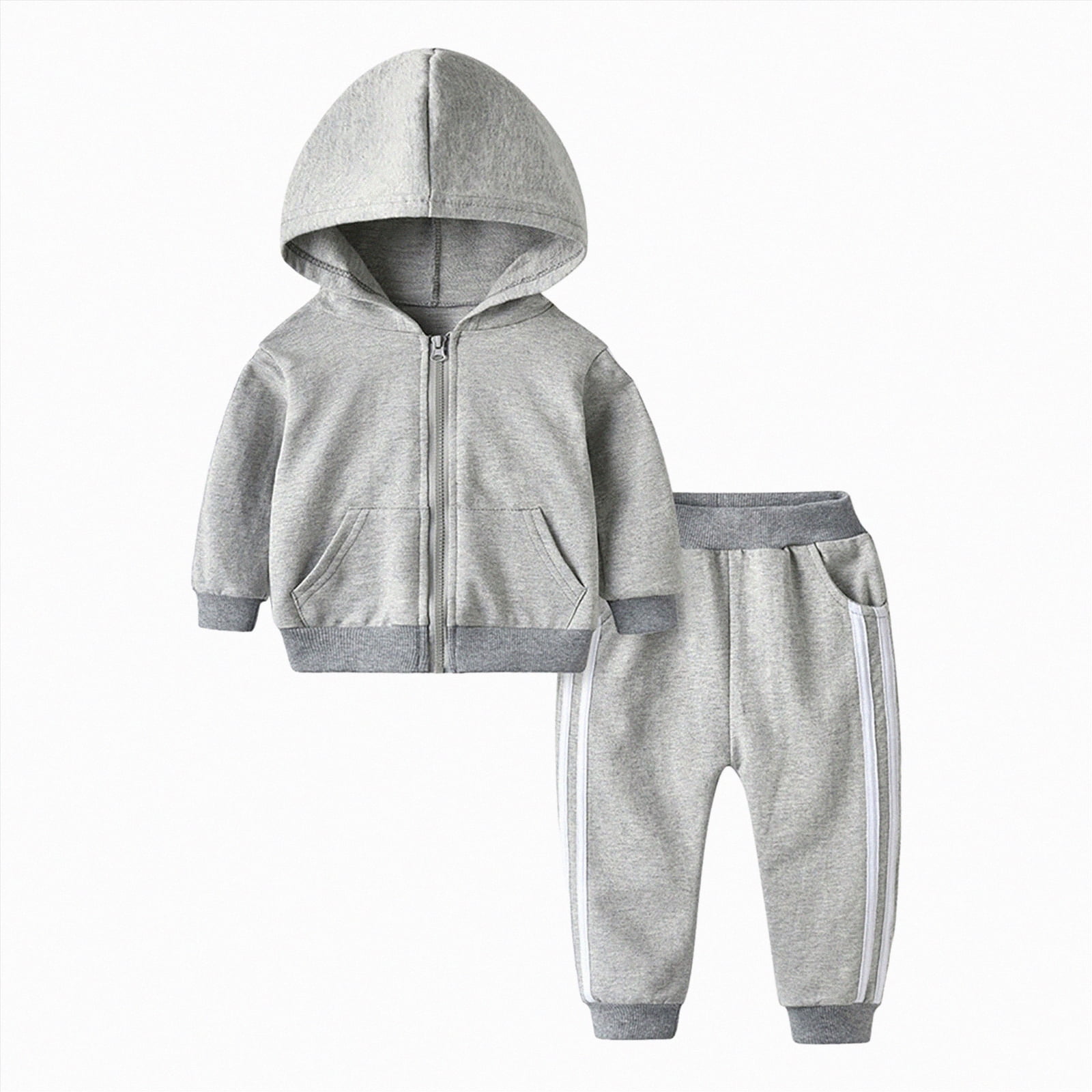 Baby Boy's Clothing Girl Fall Winter Zip-up Long Sleeve Elastic Waist 6 ...