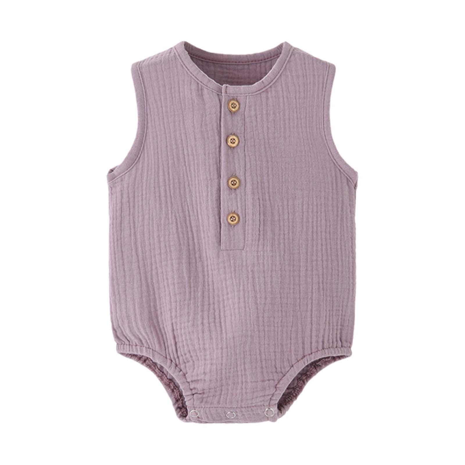 Baby Boys Bodysuits Comfortable Soft Sleeveless Romper for Outdoor ...