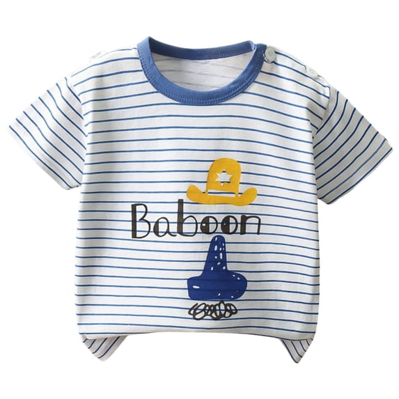 Baby Boys Breathable Short Sleeve Tee Cute Cartoon Pattern Base Layer ...