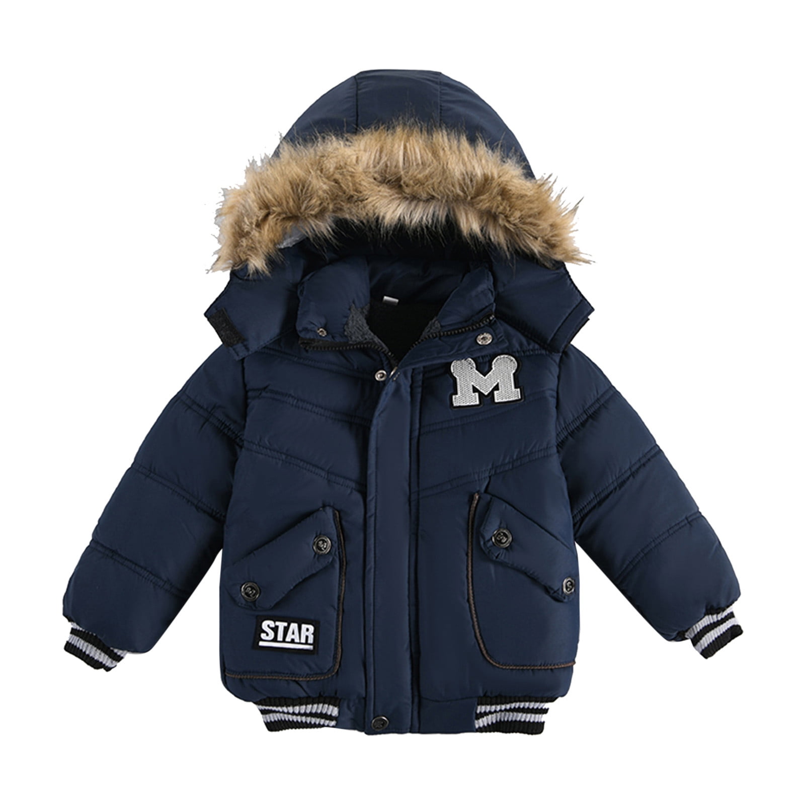 Baby Boys Coat Children Winter Hooded Fashion Kids Warm Clothes Jacket Outerwear for Boy Size 1T ...