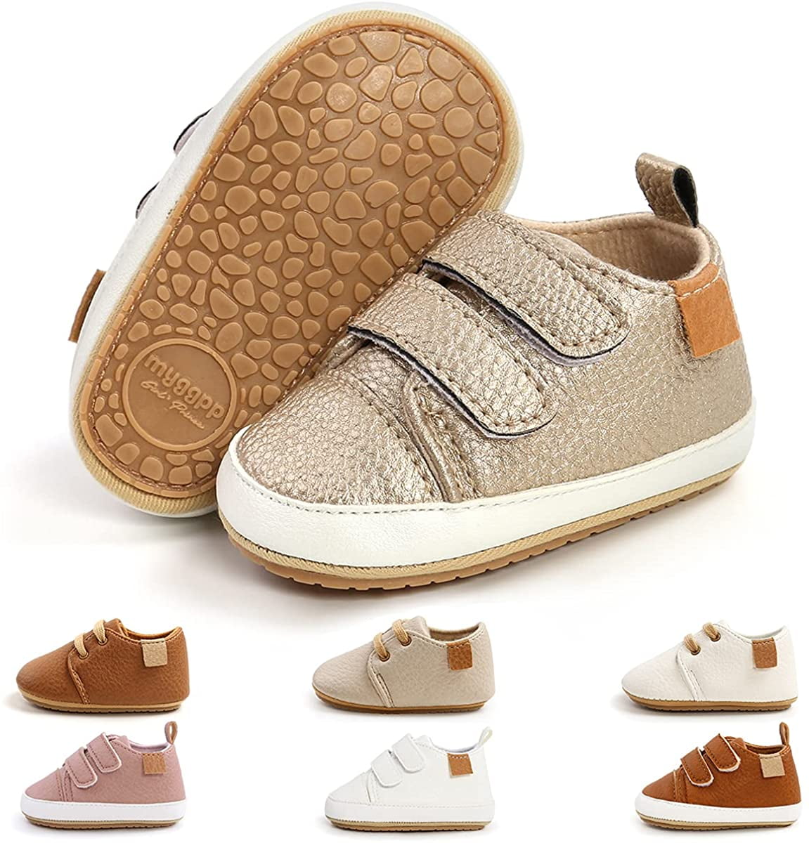 Baby Boys Girl Lace Up Leather Sneakers Soft Rubber Sole Infant Moccasins Newborn Oxford Loafers ...