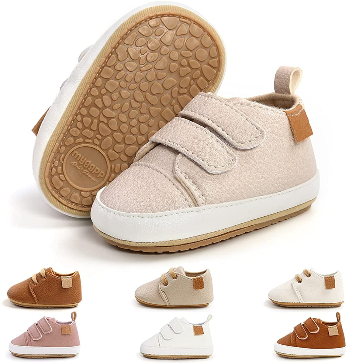 Baby Boys Girl Lace Up Leather Sneakers Soft Rubber Sole Infant Moccasins Newborn Oxford Loafers ...