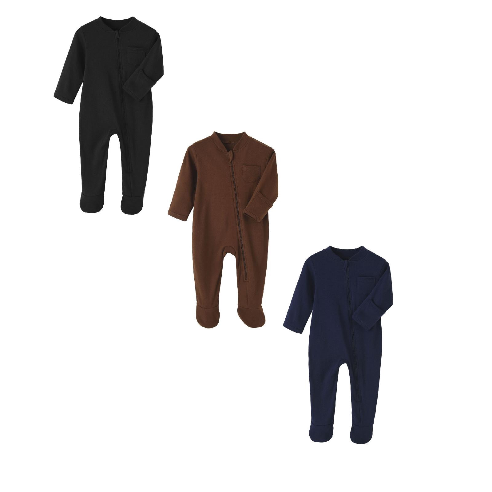 Baby Boys Girls Bodysuit Romper Pajamas Jumpsuit Breathable Long ...