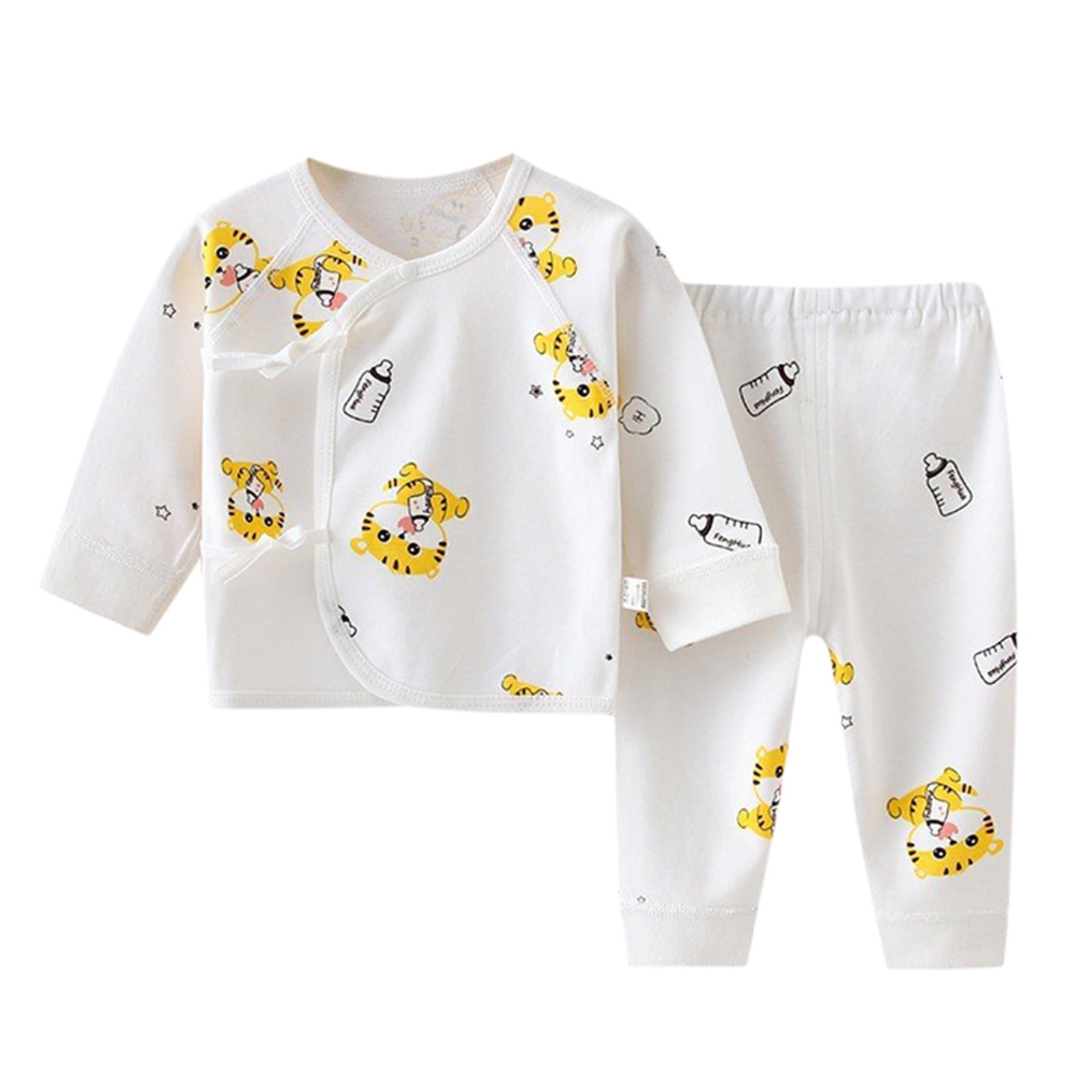 Baby Boys Girls Cotton Sleepwear Animals Cartoon Blouse Tops Cute Pant ...