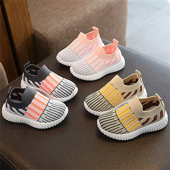 Baby Boys Girls First Walking Shoes Tartan Patchwork Sneakers Crib ...