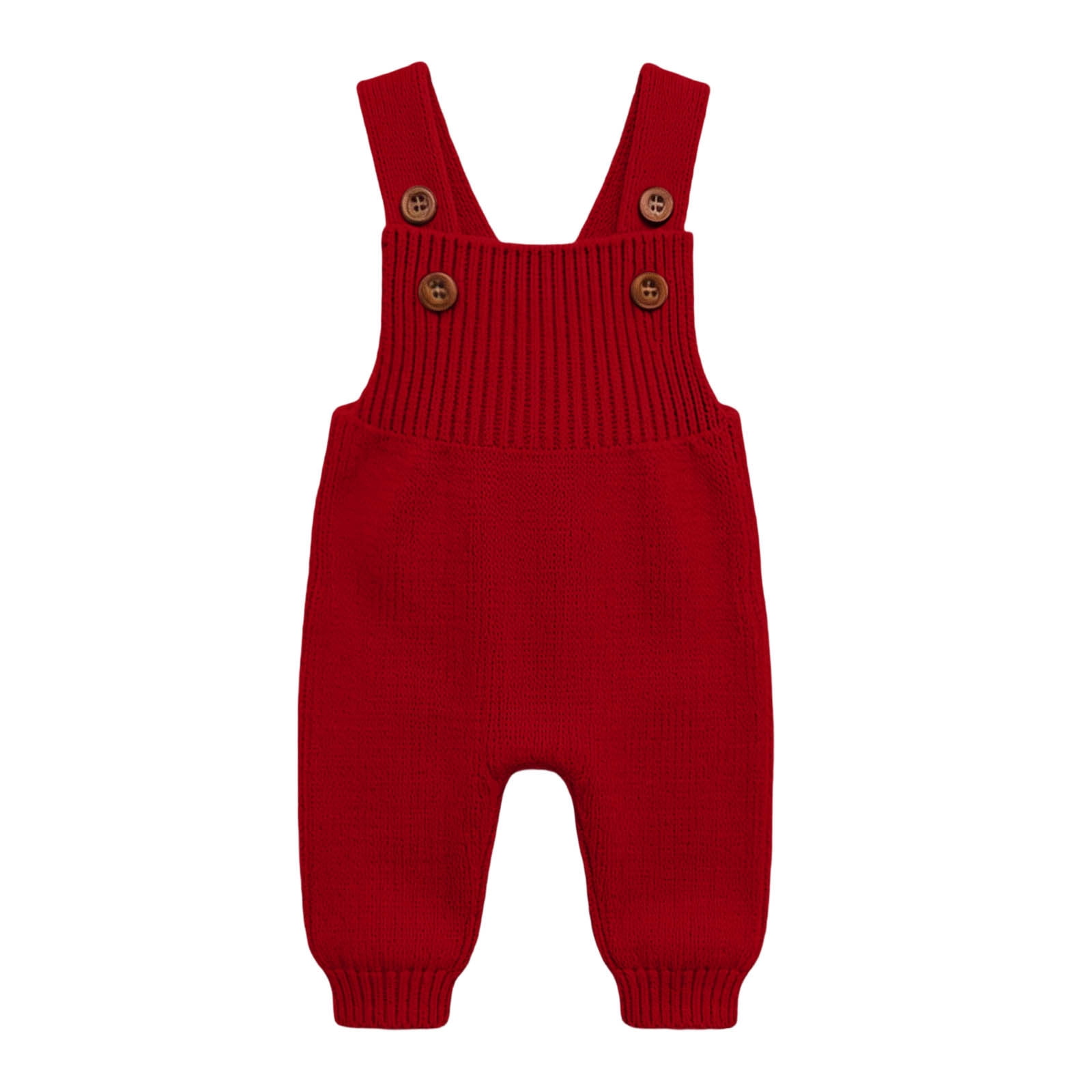 Baby Boys Girls Knit Strap Overalls Set 0-3 Years, Spring Autumn Solid ...