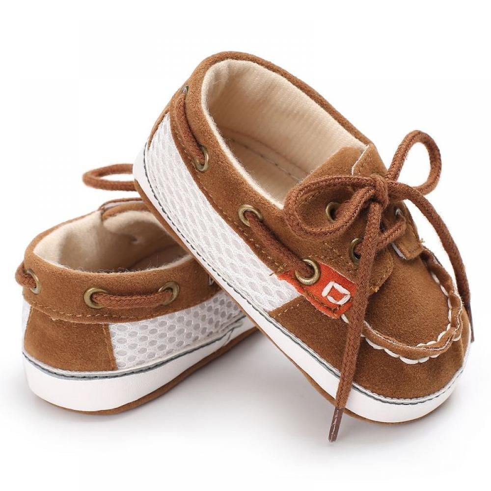 Baby Boys Girls Lace Up Leather Sneakers,Soft Rubber Sole Infant Oxford Loafers Moccasins ...