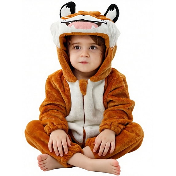 Baby Boys Girls New Christmas Hooded Unisex Toddler Animal Outfit Long ...