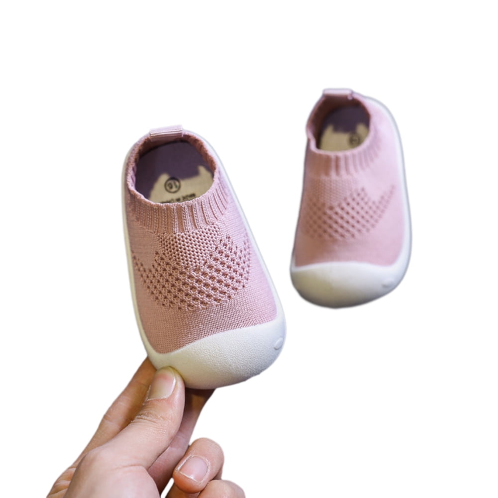 Baby Boys Girls Non-Skid Mesh Breathable Elastic Sock Shoes First Walking Shoes Indoor Outdoor ...