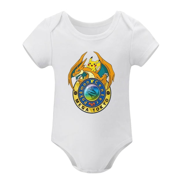 Baby Boys&Girls Pokemon Short Sleeves White Onesie Newborn Bodysuits 6 ...
