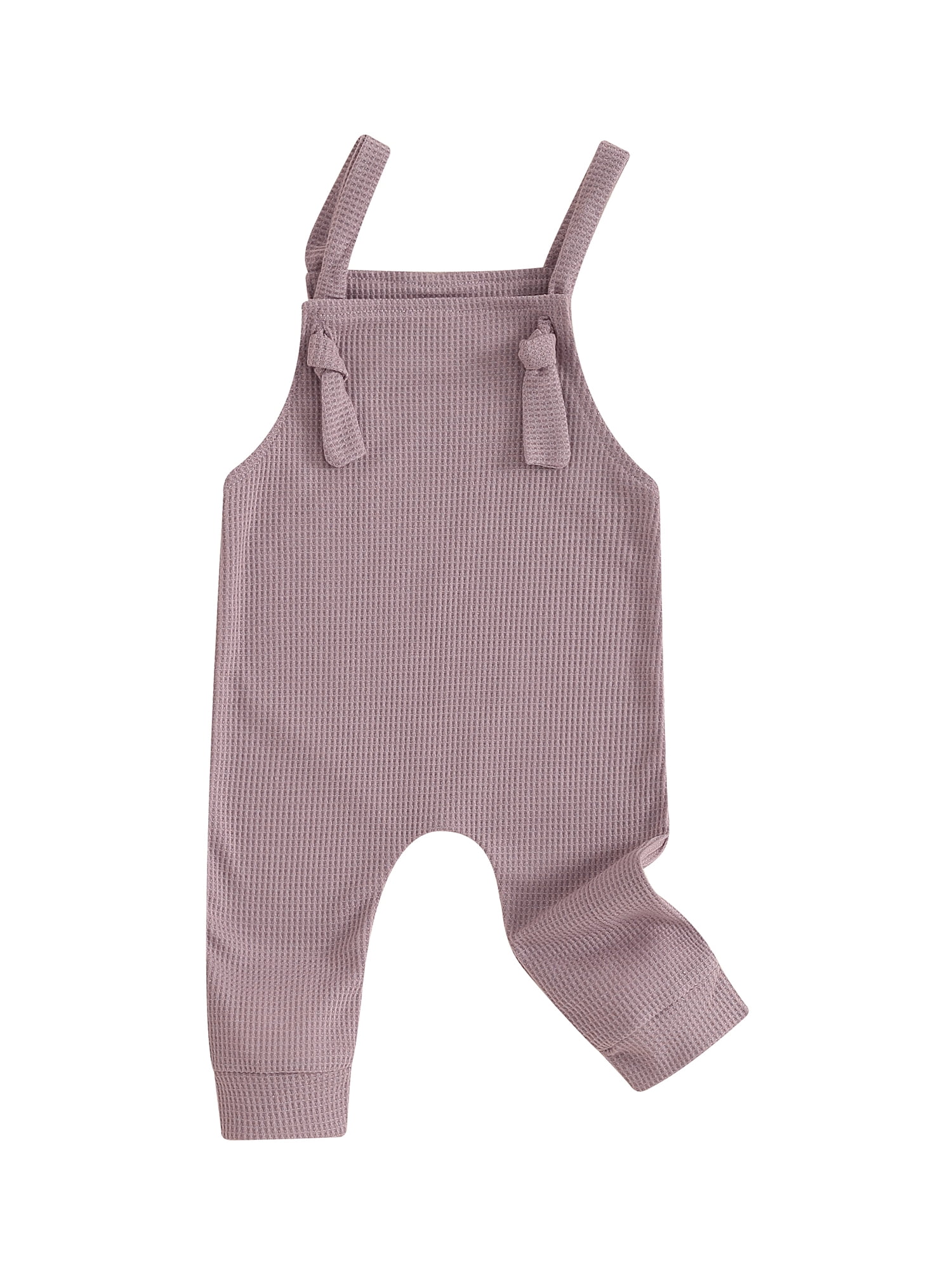 Baby Boys Girls Rompers Jumpsuit Sleeveless Halter Waffle Overalls ...