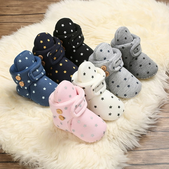 Baby Boys Girls Shoes Five-Pointed Star Sneakers Soft Sole Anti-Slip ...