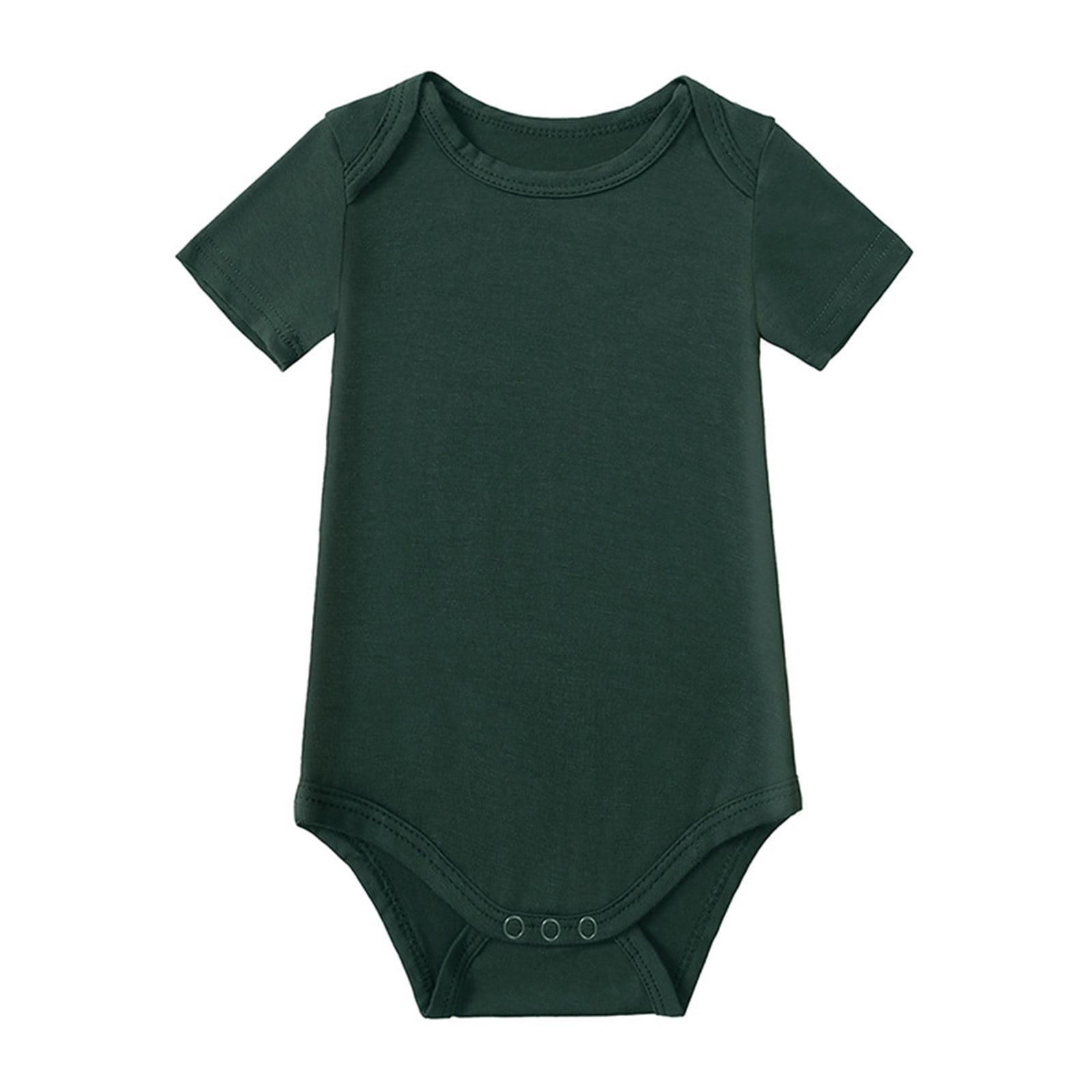 Baby Boys Girls Short Sleeved Solid Romper Bodysuit Outfits Trendy ...